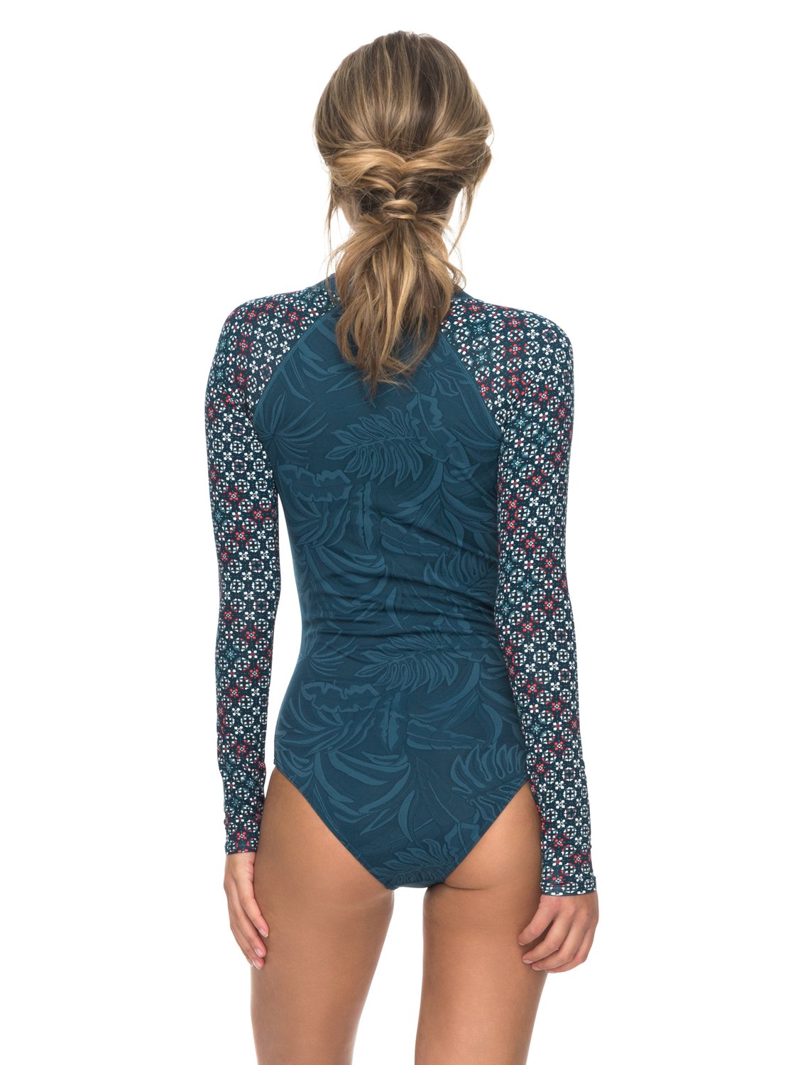 Jungle Roxy Long Sleeve Zipped Rashguard One Piece Erjwr03179 Roxy