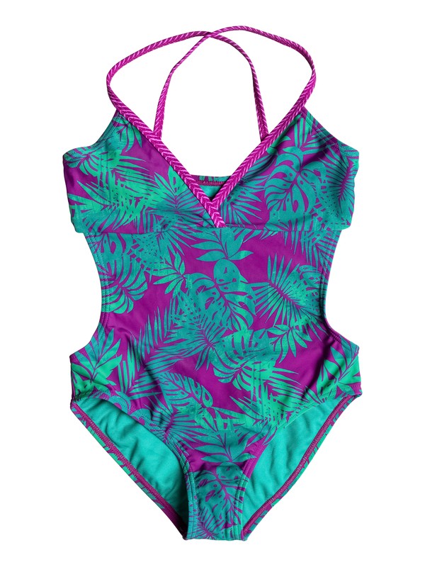 Girls 7 14 Primal Palms One Piece Swimsuit Pgrs68747 Roxy